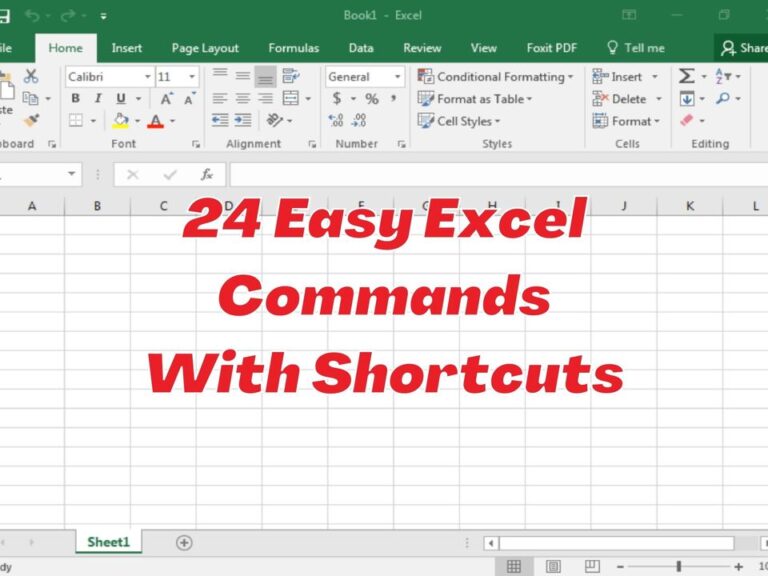 24 Easy Excel Commands with Shortcuts to Work Smarter!