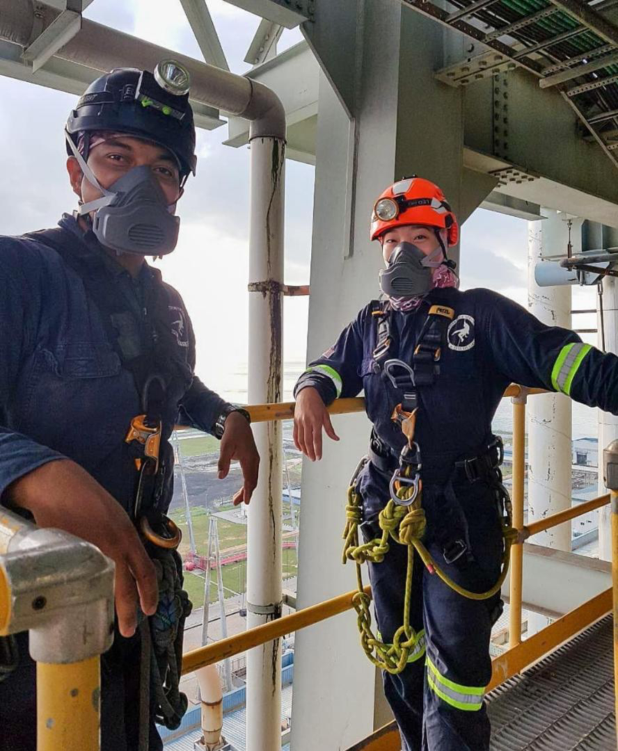 Normalia Sidek Has No Fear Of Climbing Up Tall Towers