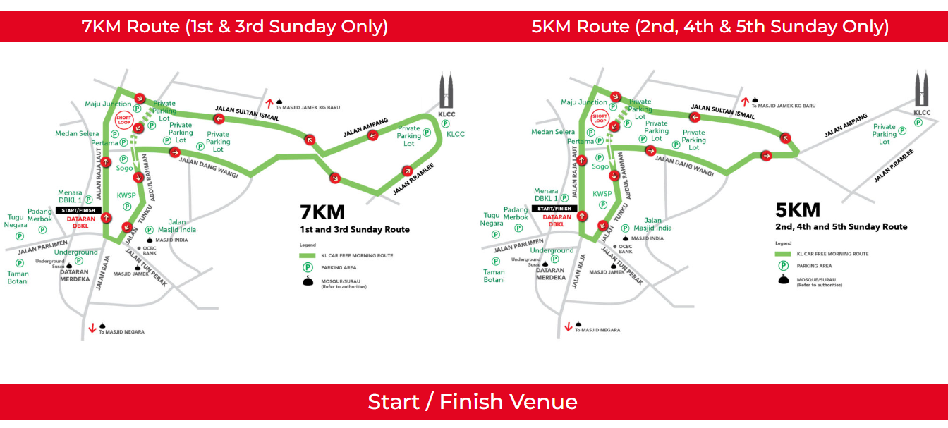 KL Car Free Morning 2023 Every Sunday @ Dataran DBKL