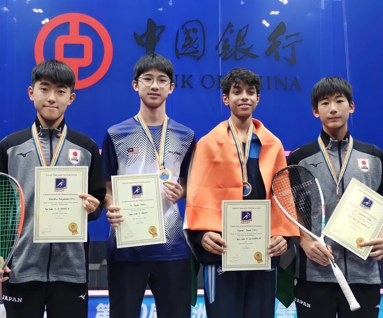 Malaysia Gains 5 Golds @ Asian Junior Squash Individual Championships